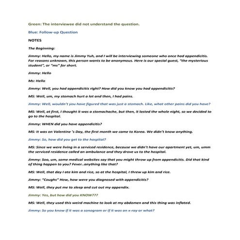 Appendicitis notes | PDF