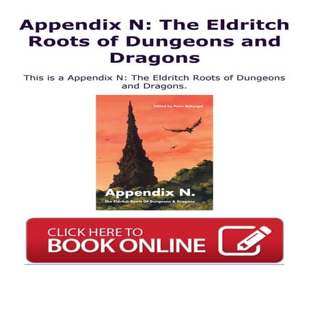 undefined Appendix N: The Eldritch Roots of Dungeons and Dragons | PDF