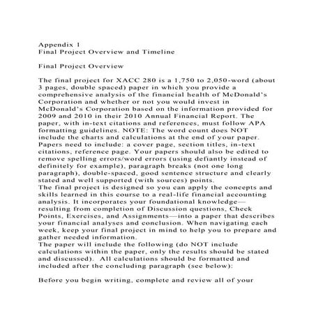 Appendix 1Final Project Overview and TimelineFinal Project O.docx