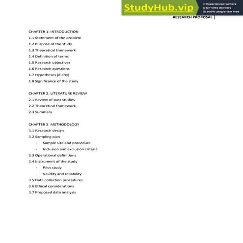 Appendix 1 Research Proposal Format | PDF