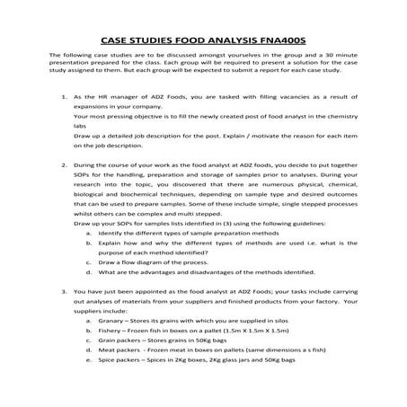 Appendix 6c case study guidelines | PDF | Chemistry | Science