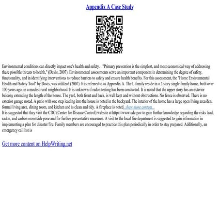 Appendix A Case Study | PPT