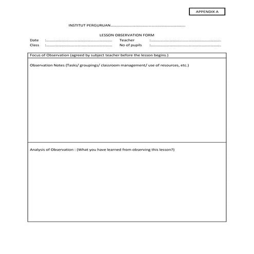 Appendix a english | DOCX | Educational Assessment | Education