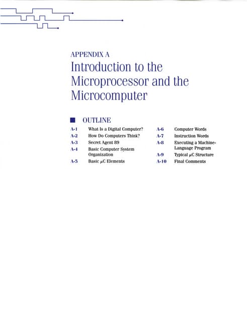 Appendix A Introduction Tonthe Microprocessor And The Microcomputer Pdf
