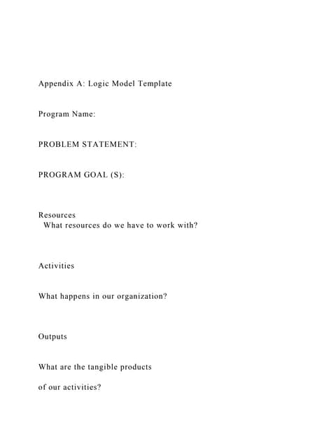 Goals, Objectives, and Logic Models | PPTX | Technology & Computing