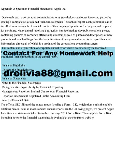 The financial statements of Apple, Inc. are presented in Appendi.docx