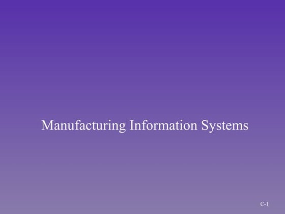 Information system for production management | PPT