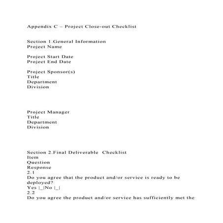 Appendix C – Project Close-out ChecklistSection 1.General Inf.docx