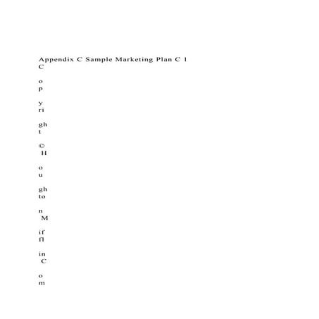 Appendix C Sample Marketing Plan APPENDIX C Sample Marketing Plan.pdf
