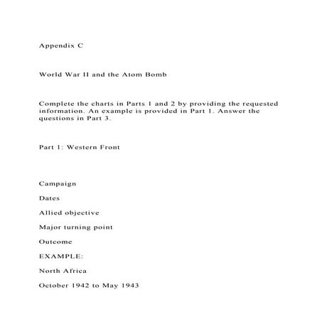 Appendix CWorld War II and the Atom BombComplete t.docx