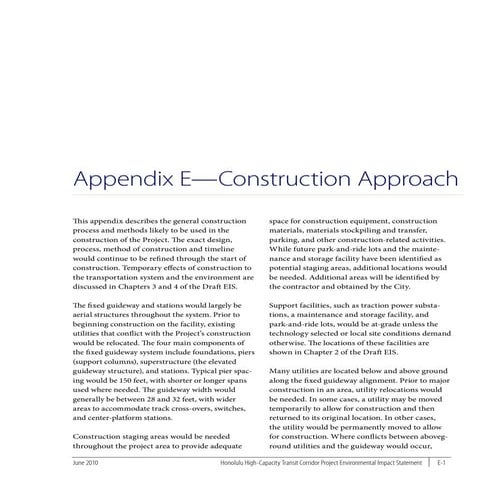 Final EIS Appendix E | PDF | Civil Engineering Industry | Industries