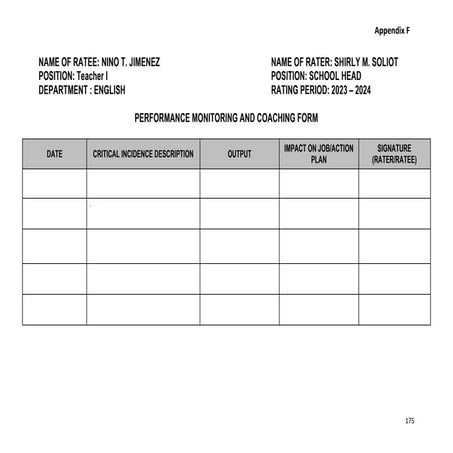 Performance Mid Year Form - In Service Training | PPT