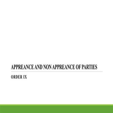 APPERANCE AND NON APPREANCE OF PARTIES.pptx