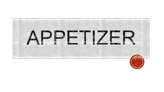 Classification of appetizer | PPTX | Healthy Cooking and Eating | Food ...