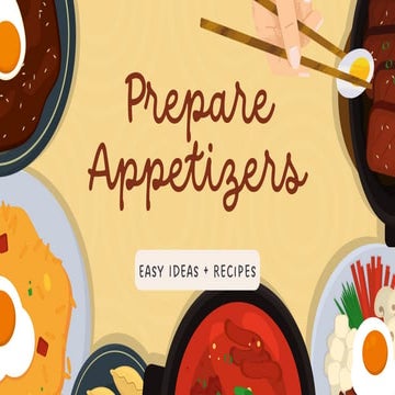 APPETIZERS PPT NC II COOKERY FOR SHS DEP | PDF