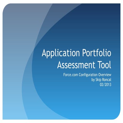 Application Portfolio Assessment Tool | PPT