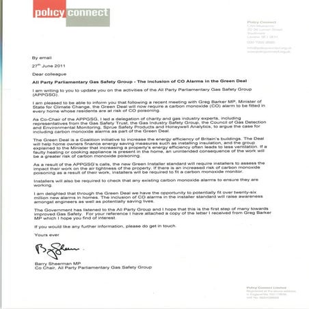 App Gas Safety Group Letter (2) | PDF