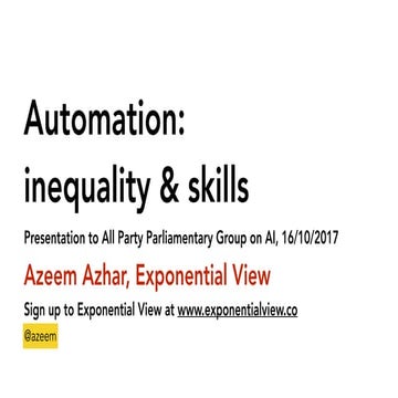 Automation: work, inequality, skills and jobs | PDF
