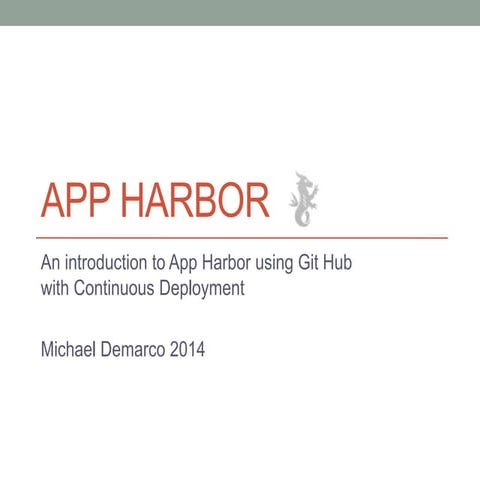 Appharbor Introduction | PPTX