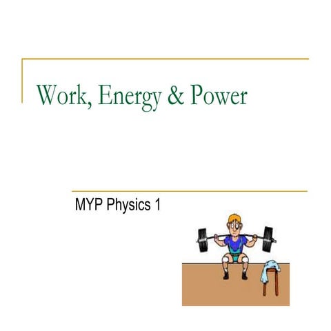 Physics 1 Ch 5 Work and Energy | PPT