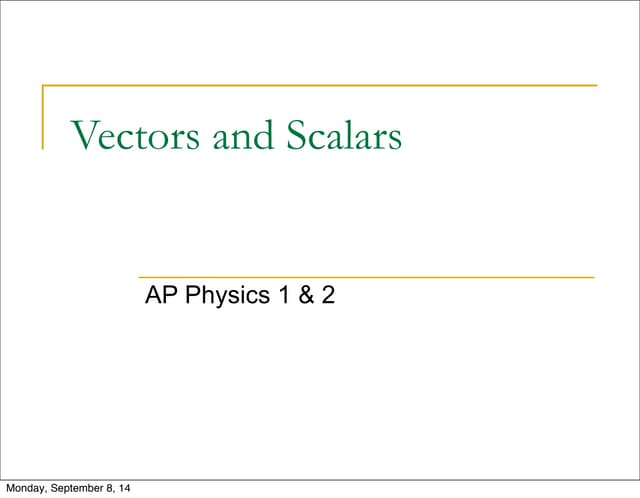 VECTOR ADDITION USING LAWS OF SINE AND COSINE | PPTX