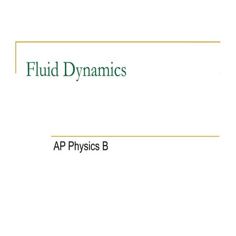 Fundamental of fluid dynamics | PPT