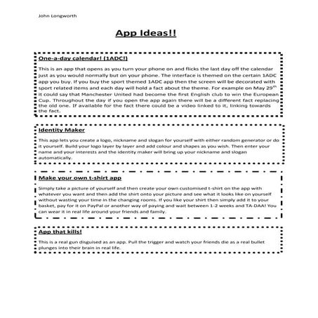 App ideas | PDF