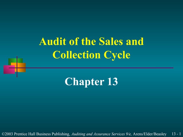 Chapter 14 Audit of the Sales and Collection Cycle.ppt | Business ...