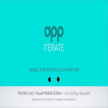 Appiterate - world's only visual mobile editor | PPT