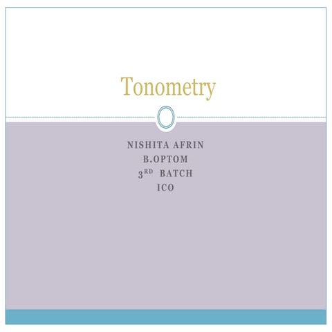 Tonometry | PPTX