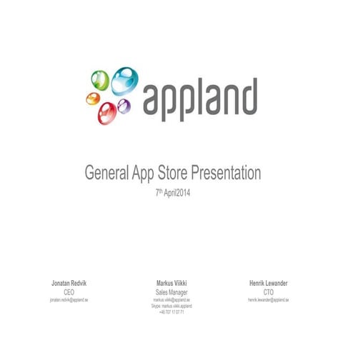 Appland General App Store Presentation | PPT