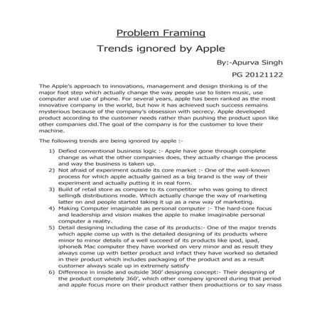 problem framing apple | PDF