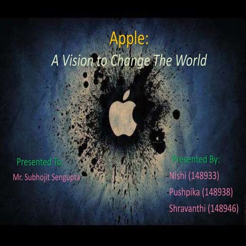Apple: a vision to change the world | PPTX