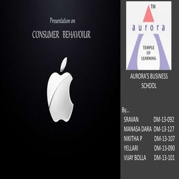 Apple consumer behaviour | PPTX
