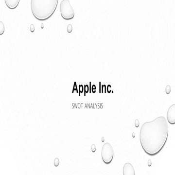 SWAT Analyse of Apple inc | PPTX