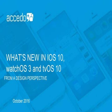 Apple - what's new in iOS 10, watchOS 3 & tvOS 10 | PPT