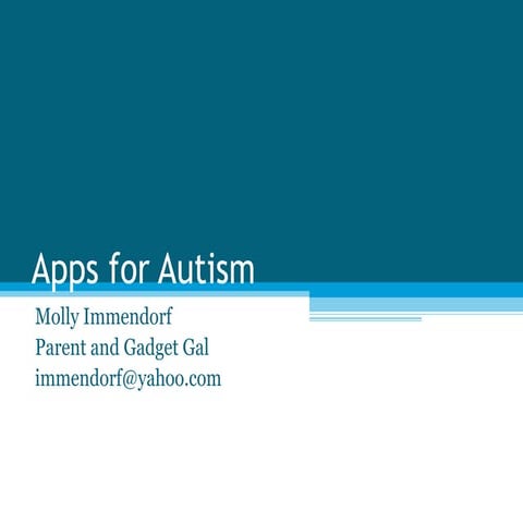 Apple apps for autism | PPT