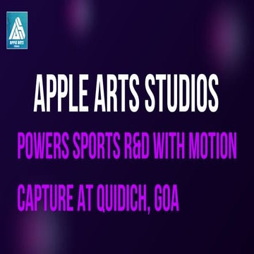 Apple Arts Studios Powers Sports R&D with Motion Capture at Quidich ...