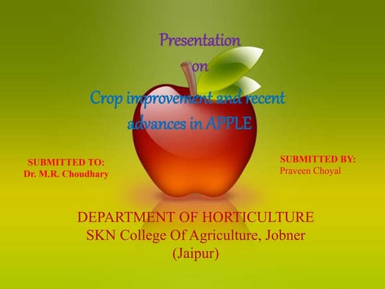 Breeding of Apple | PPT