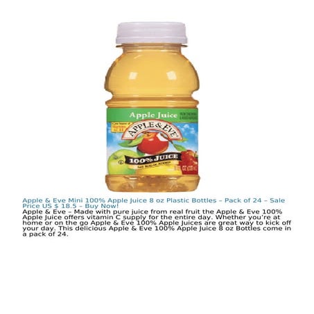 Apple & Eve Apple Juice | PDF