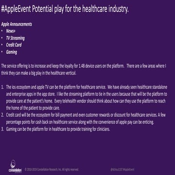 Apple event overview | PDF