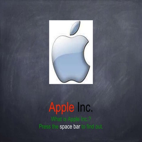 Apple Inc. | PPTX | Consumer Electronics | Technology & Computing