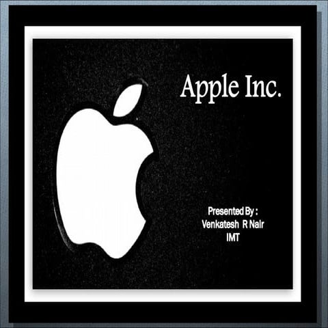 Apple Inc | PPT | Smartphones | Consumer Electronics