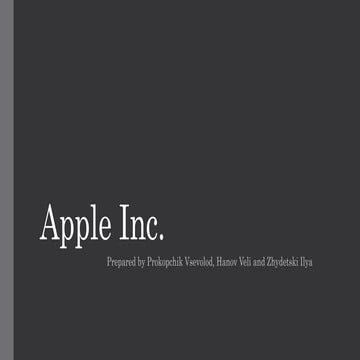 Apple inc | PPT