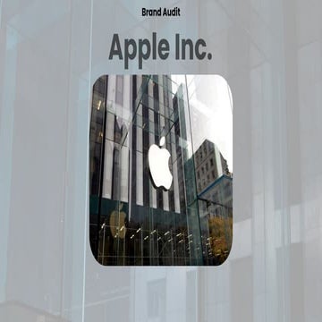 Apple Inc. brand audit report for the purpose of education about ...