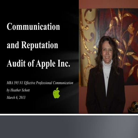 Apple inc. final project heather schott | PPT