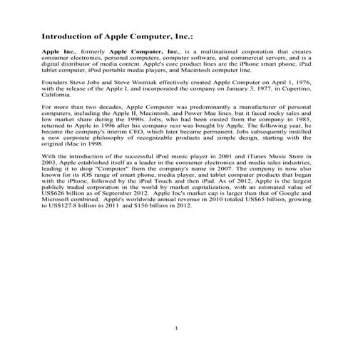 Apple incorporation | DOCX