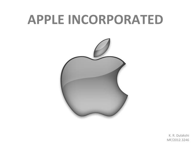 Apple Incorporation PPT