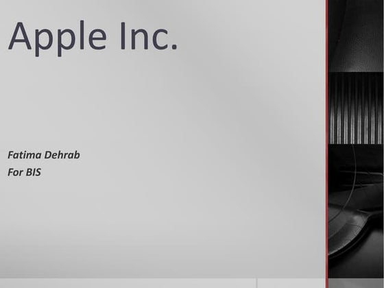 Apple Inc. Presentation, | PPT