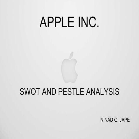 Apple Inc. SWOT & PESTLE Analysis | PPTX